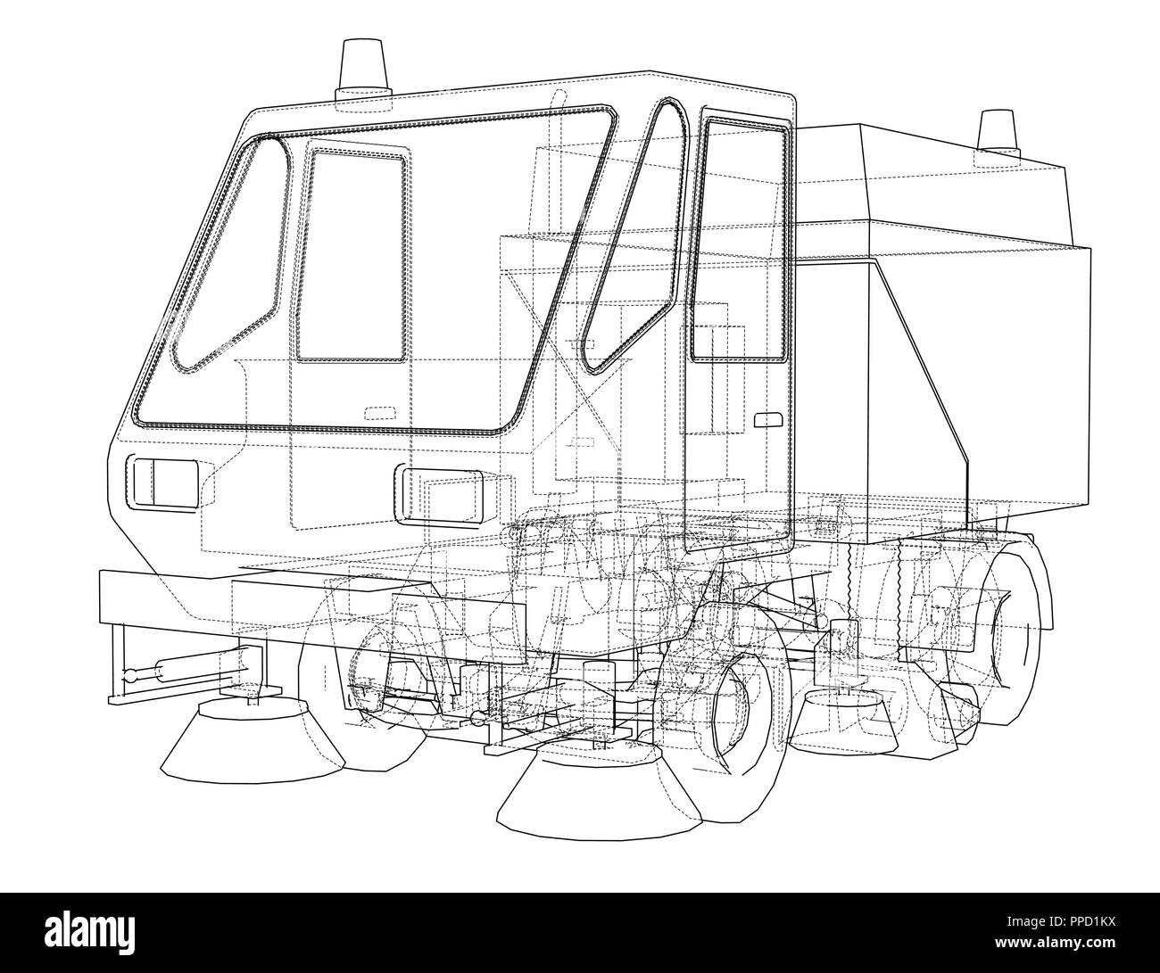 Small Street Clean Truck Concept Stock Vector Image & Art - Alamy