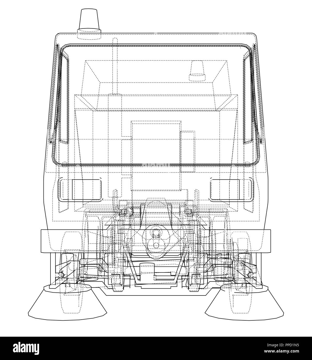 Small Street Clean Truck Concept Stock Vector Image & Art - Alamy