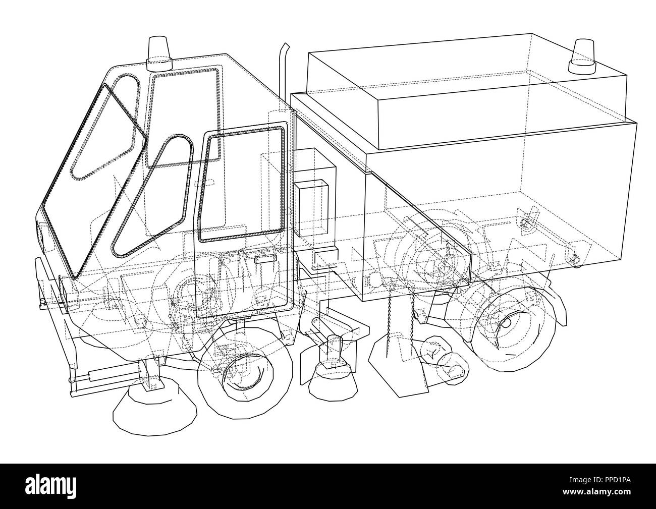 Small Street Clean Truck Concept Stock Vector Image & Art - Alamy