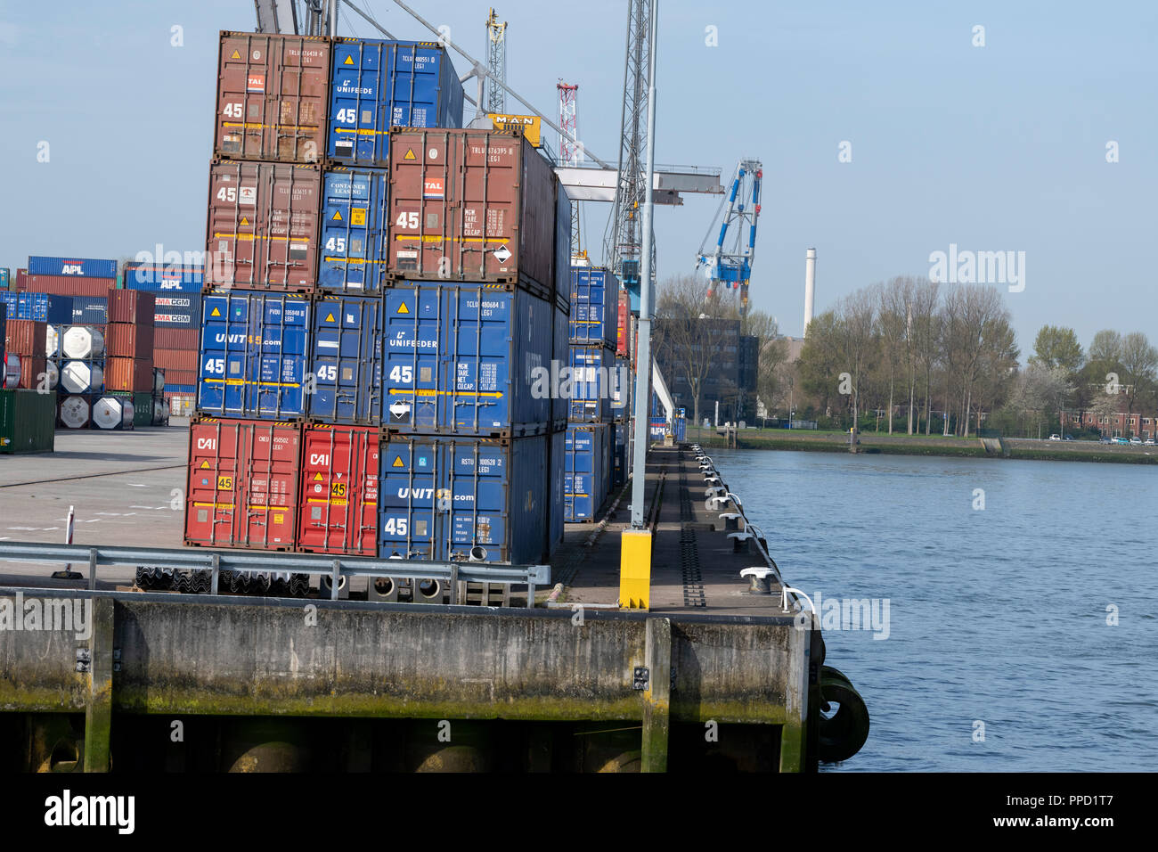 The Netherlands - Rotterdam Harbour - Maritime transportation - Cargo ...