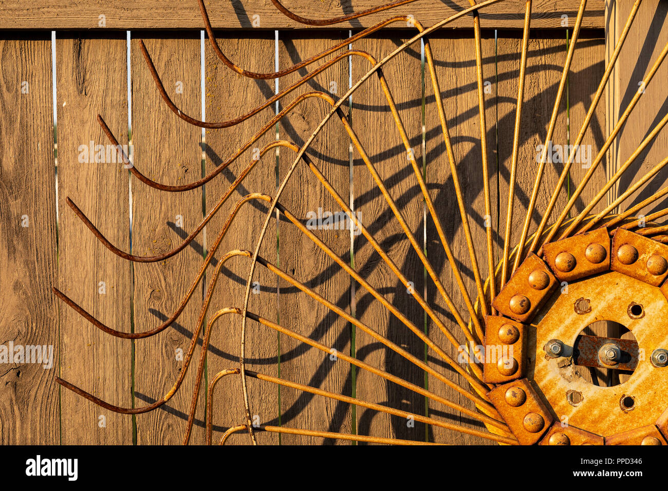 The old hay rake hi-res stock photography and images - Alamy