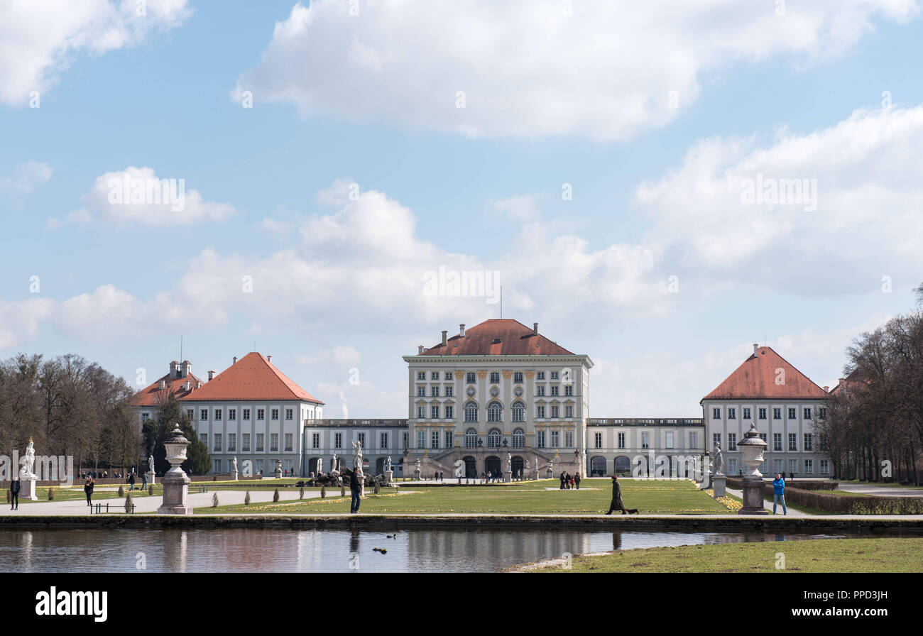 The Nymphenburg Palace with its park Stock Photo - Alamy