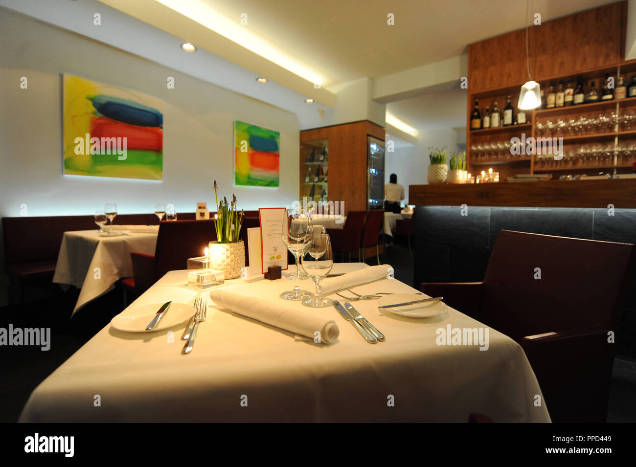 The restaurant Huber of Sandra and Michael Huber in the Newtonstrasse ...