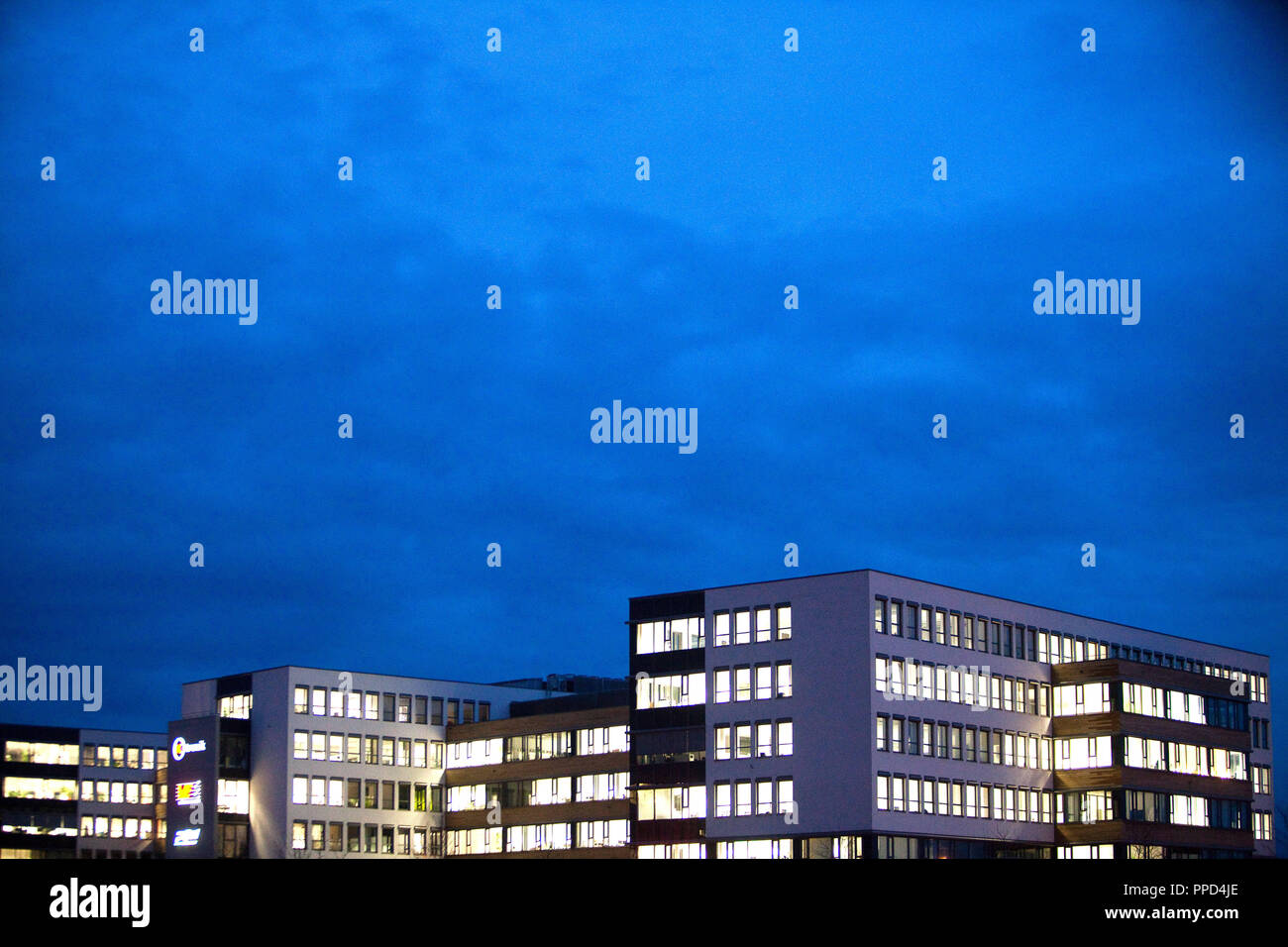 Building on the Business Campus in Garching-Hochbrueck Stock Photo - Alamy