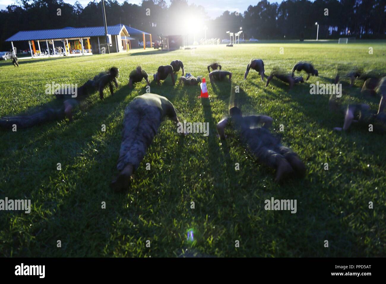 Marine Corps Logistics Command Marines participate in a circuit course ...