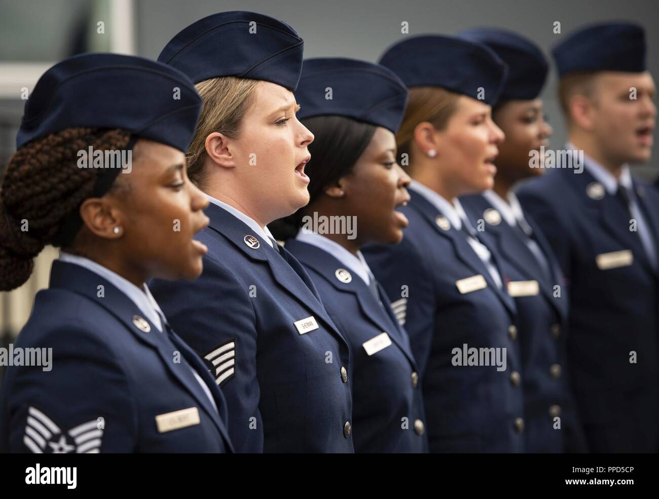 Members of The Eight Heartbeats, 96th Medical Group, sing The Star ...