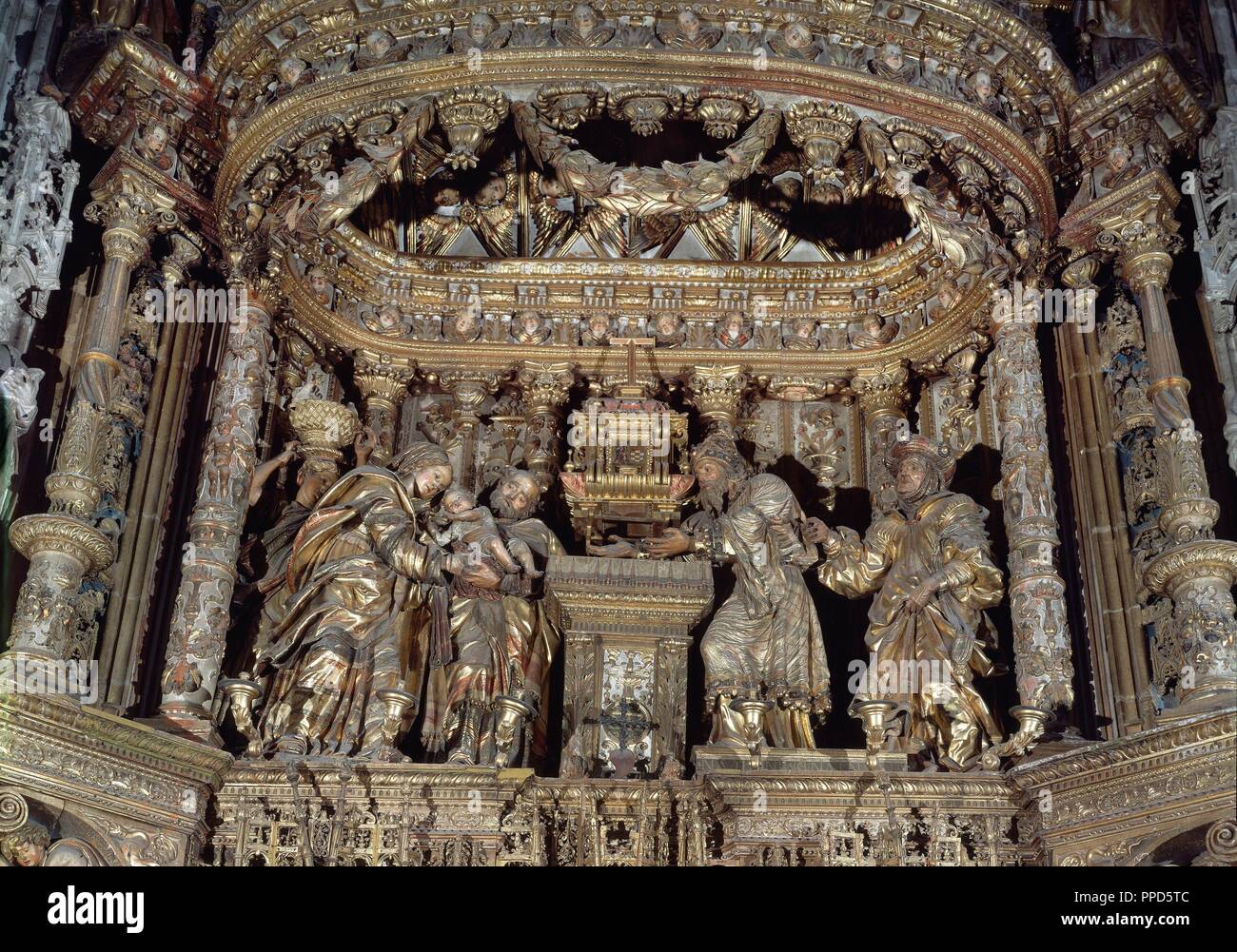 PRESENTACION DE JESUS EN EL TEMPLO - DETALLE DEL RETABLO DE LA CAPILLA ...
