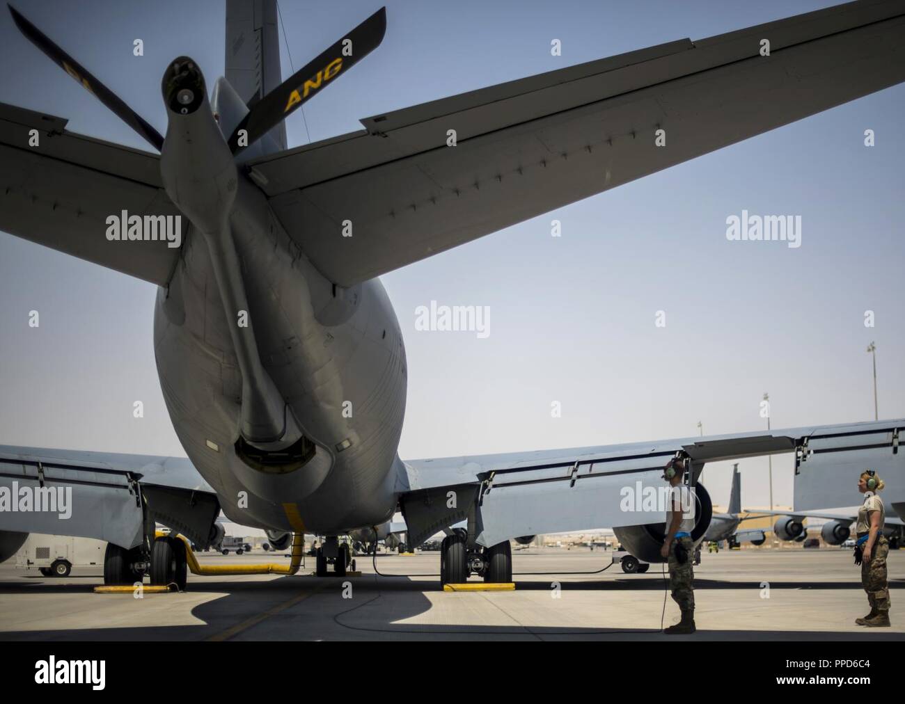 U.S. Air Force KC-135 Stratotanker maintainers assigned to the 28th ...