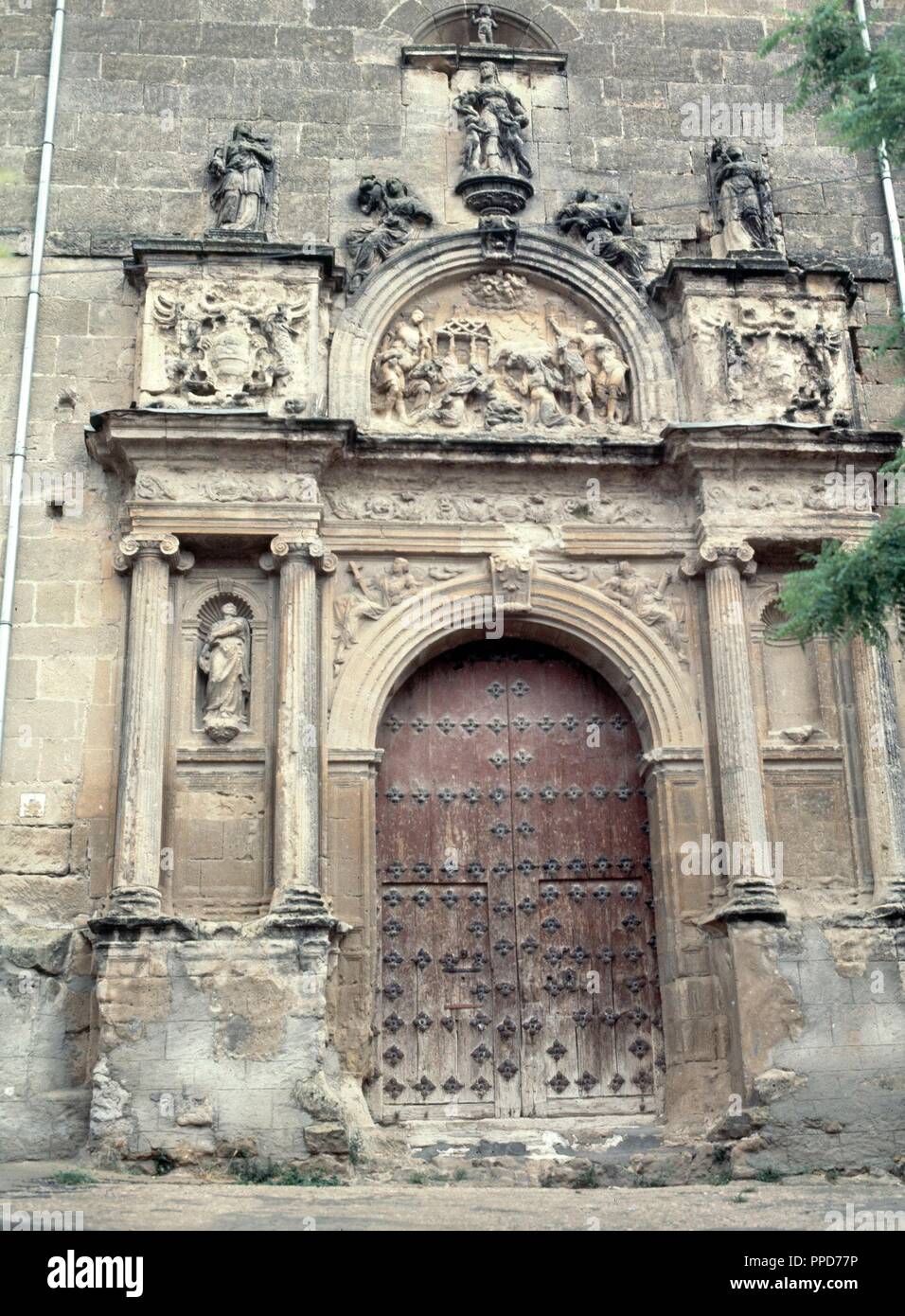 PORTADA DE LA IGLESIA DE SANTA MARIA DE CASTEJON ANTIGUO CONVENTO DE ...