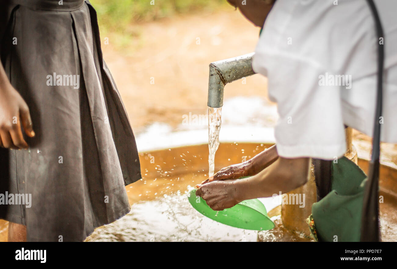 Hand water pump africa hi-res stock photography and images - Alamy