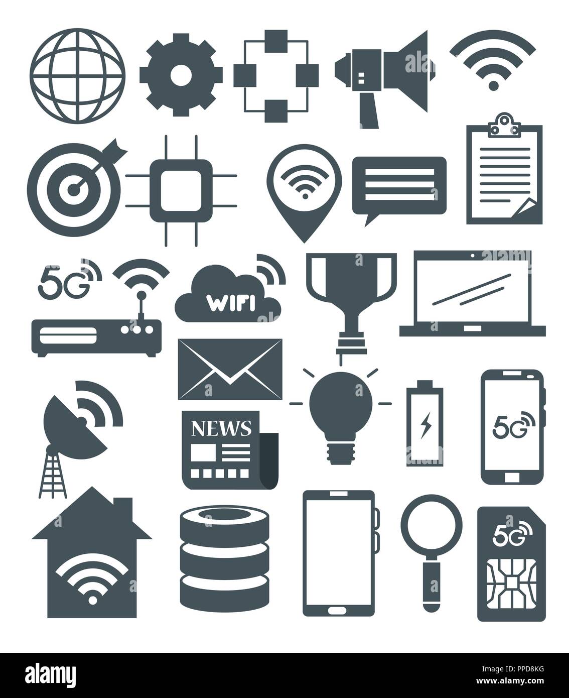 connectivity 5g technology icons Stock Vector Image & Art - Alamy