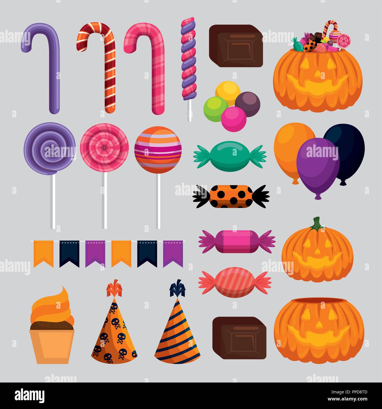 Halloween celebration day balloons Stock Vector Images - Alamy