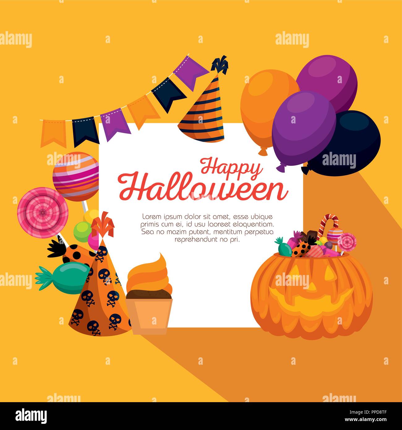 Halloween celebration day balloons Stock Vector Images - Alamy