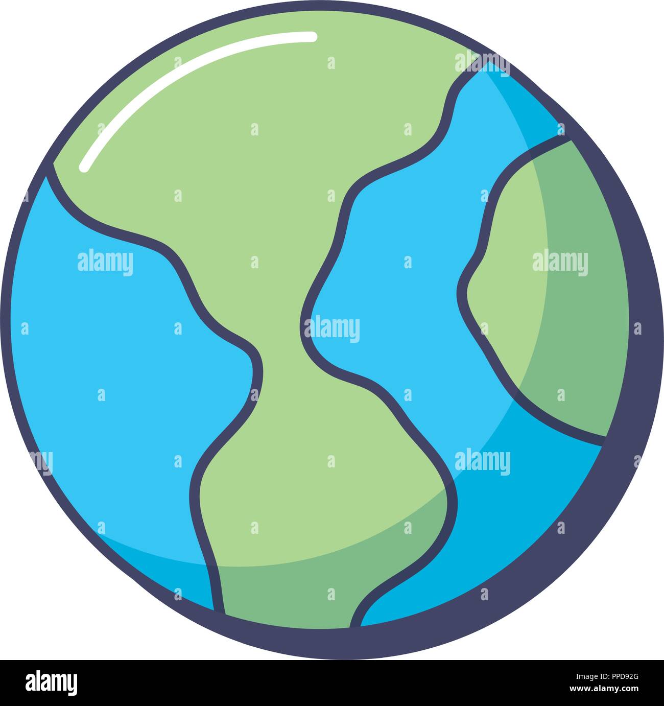 world planet geography earth sphere innovation vector illustration ...