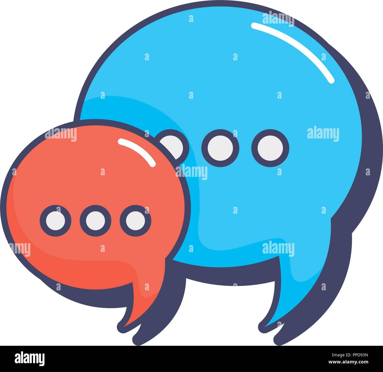 speech bubble dialogue message communication innovation vector illustration Stock Vector Image ...