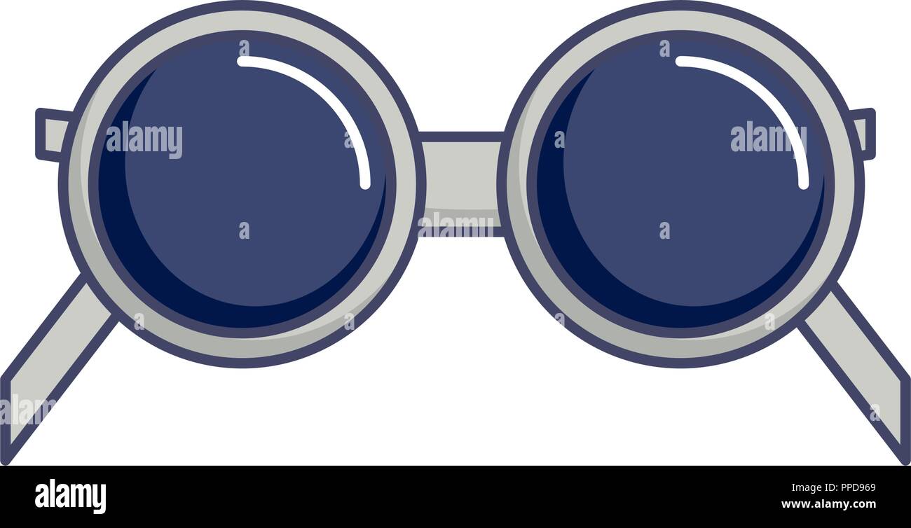 sunglasses retro fashion accessory icon innovation vector illustration ...
