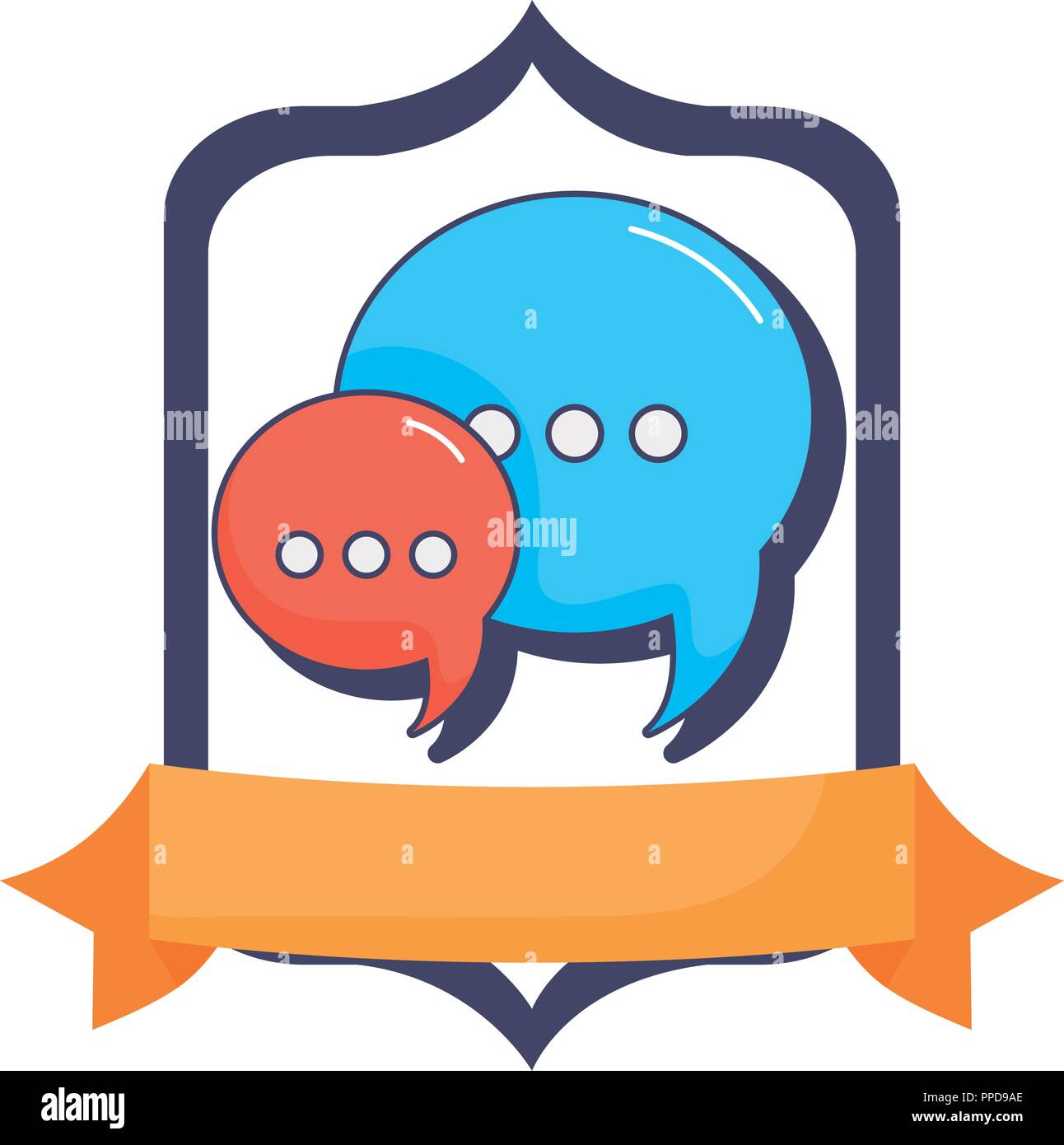speech bubble dialogue message communication innovation vector illustration Stock Vector Image ...