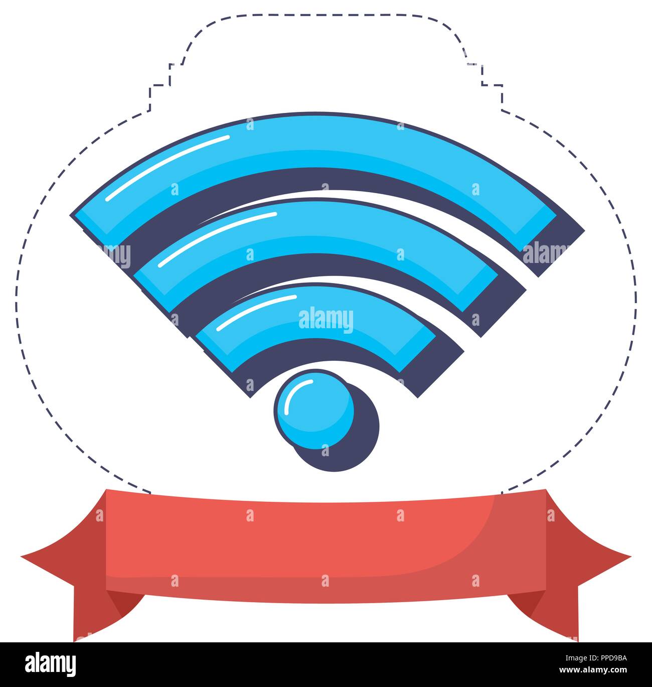 wifi internet signal digital technology innovation vector illustration ...