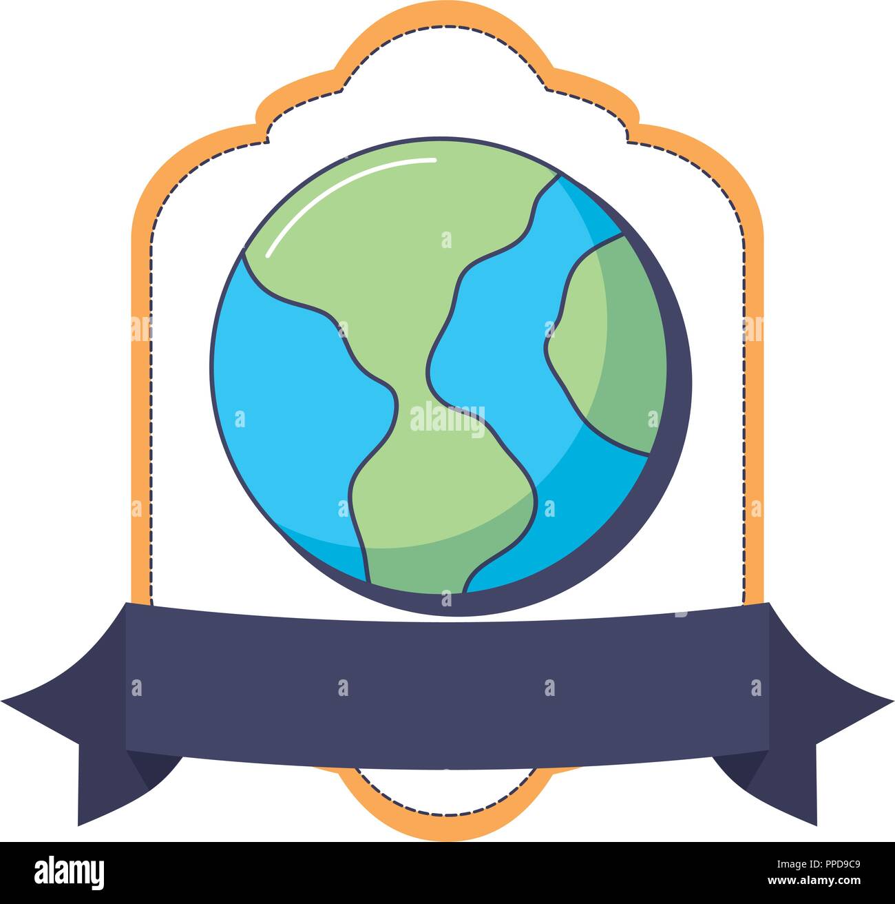 world planet geography earth sphere emblem innovation vector ...