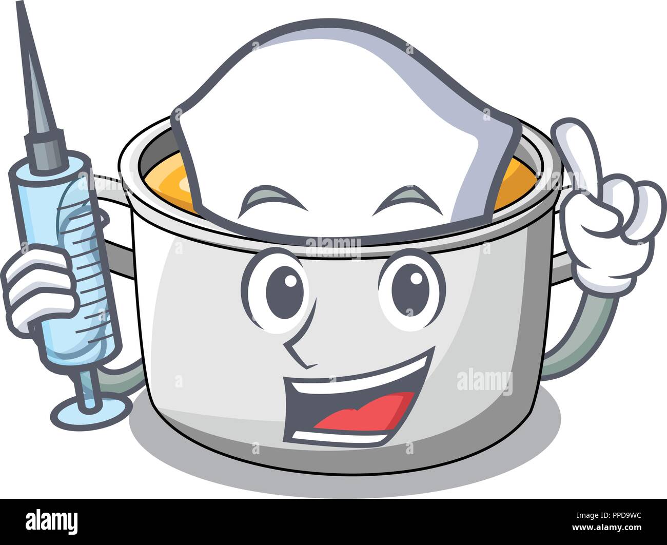 Nurse cartoon chicken soup pot for dinner Stock Vector Image & Art - Alamy