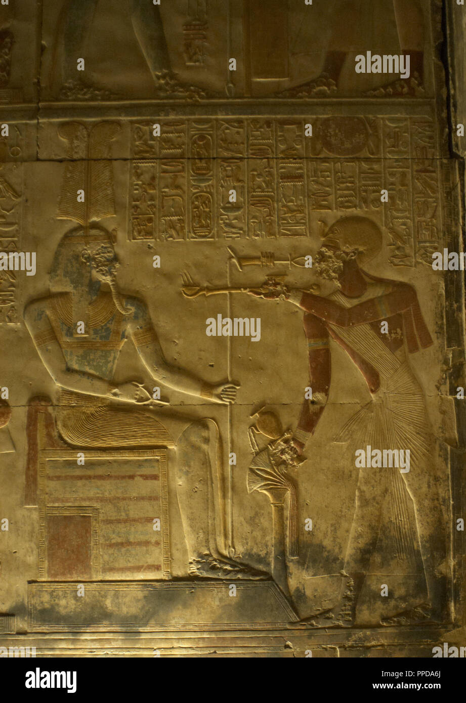 Egypt. Abydos. Temple of Seti I. New Kingdom. 19th Dynasty. Relief with ...