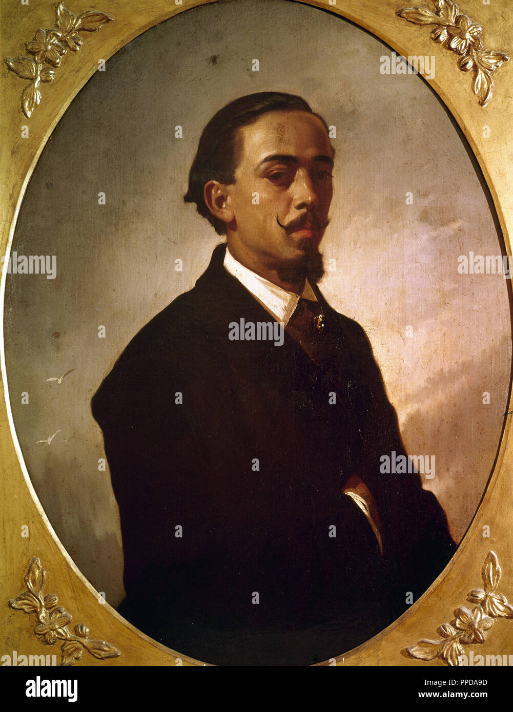 'Retrato del pintor Francisco Tristán', 1859. Óleo de Valeriano ...
