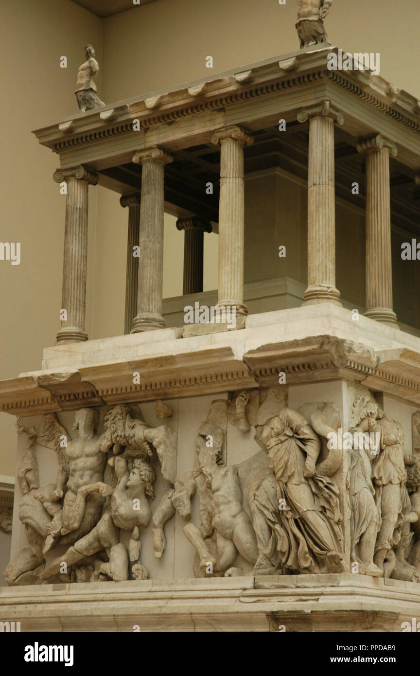 Pergamon Altar. Built by order of Eumenes II Soter. 164-156 BC by ...