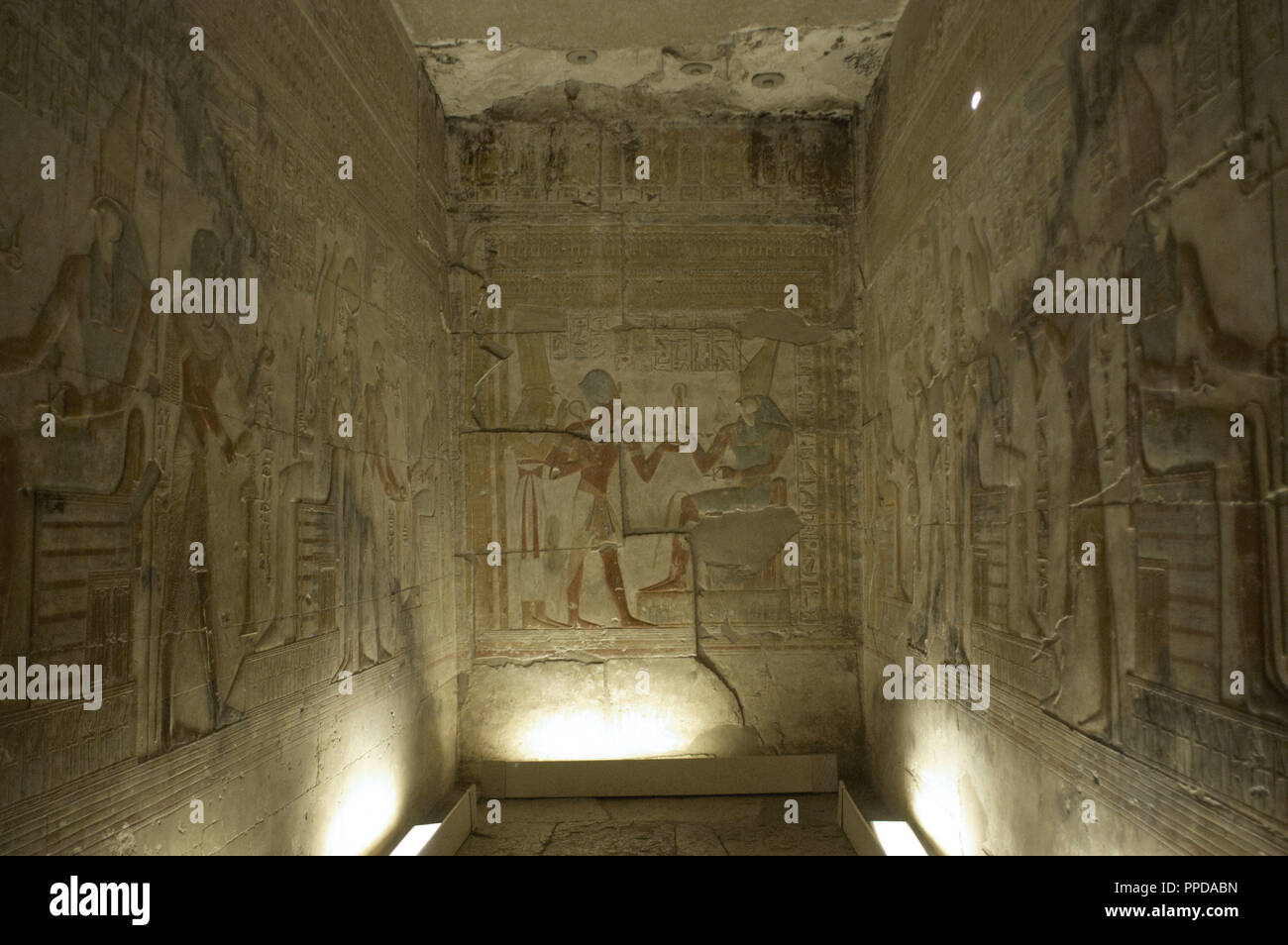 Egypt. Abydos. Temple of Seti I. New Kingdom. 19th Dynasty. Relief with ...