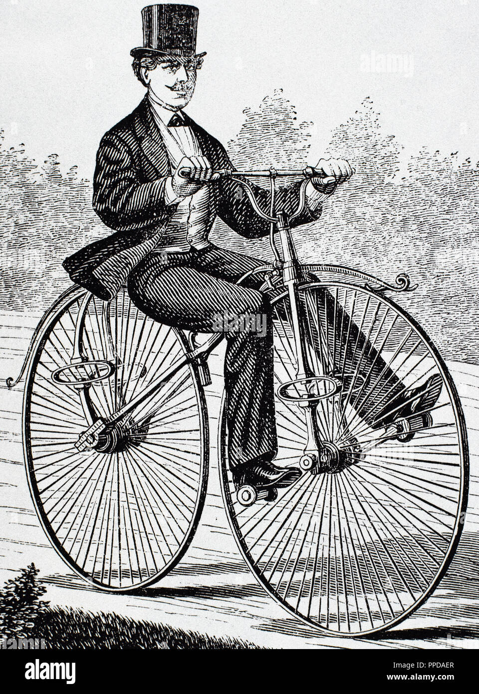 Old bicycle. USA. XIX century engraving Stock Photo - Alamy Old bicycle. USA. XIX century engraving Stock Photo - Alamy