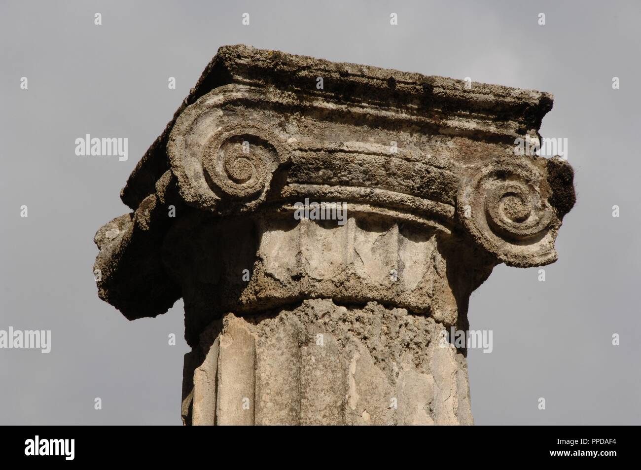 Greek Art. Sanctuary of Olympia. Ionic column at the Palaestra. Capital ...