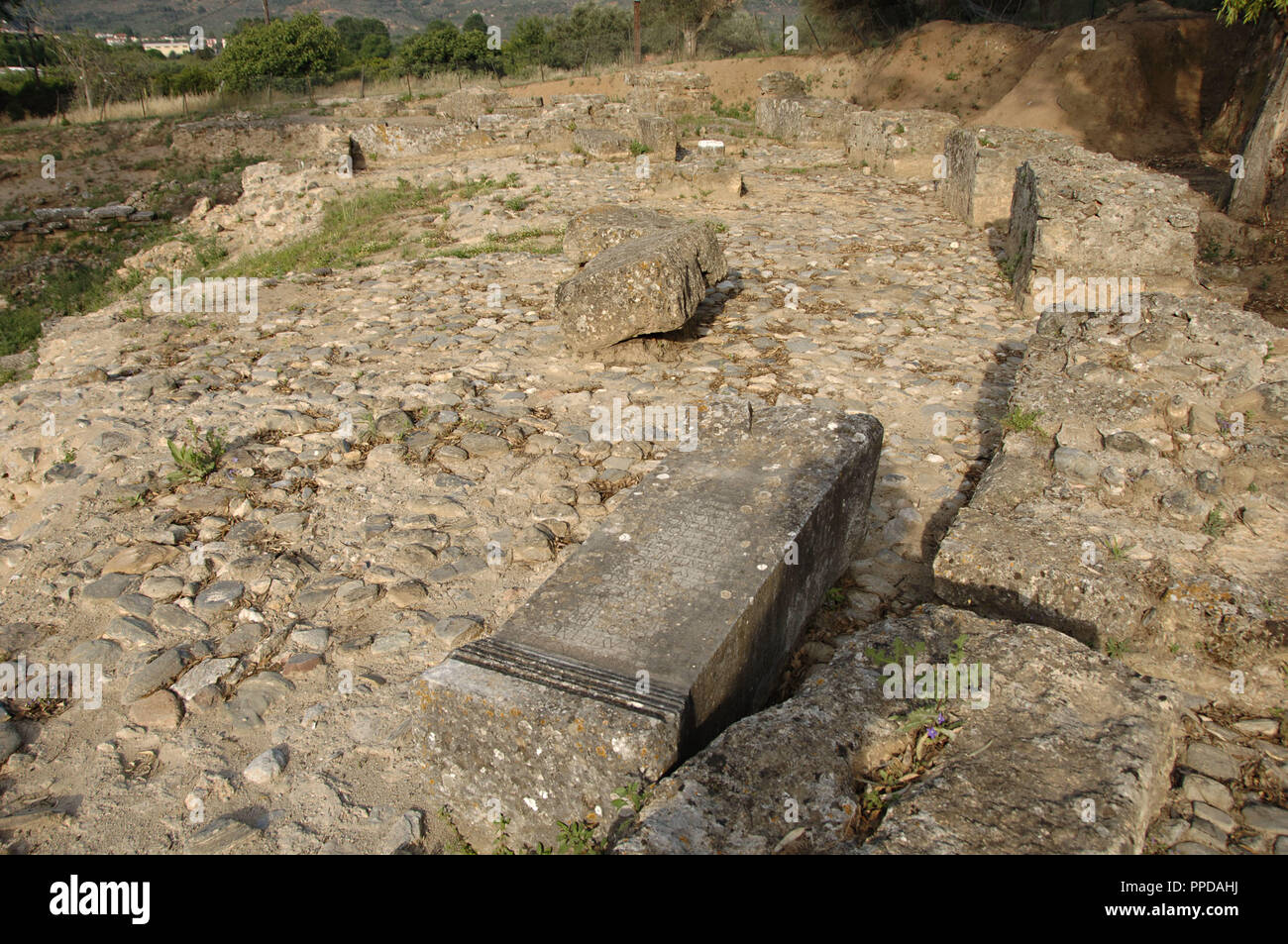 Greekk. Sparta. Acropolis. Ruins of Artemision. Detail. Built between ...
