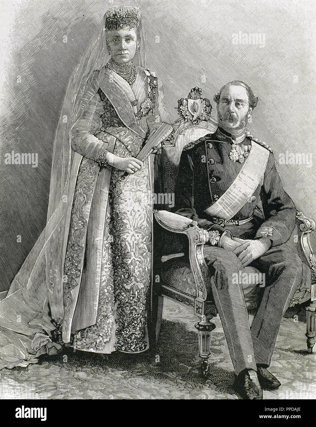 Christian IX (Gottorp, 1818-Copenhagen, 1906). King of Denmark (1863 ...