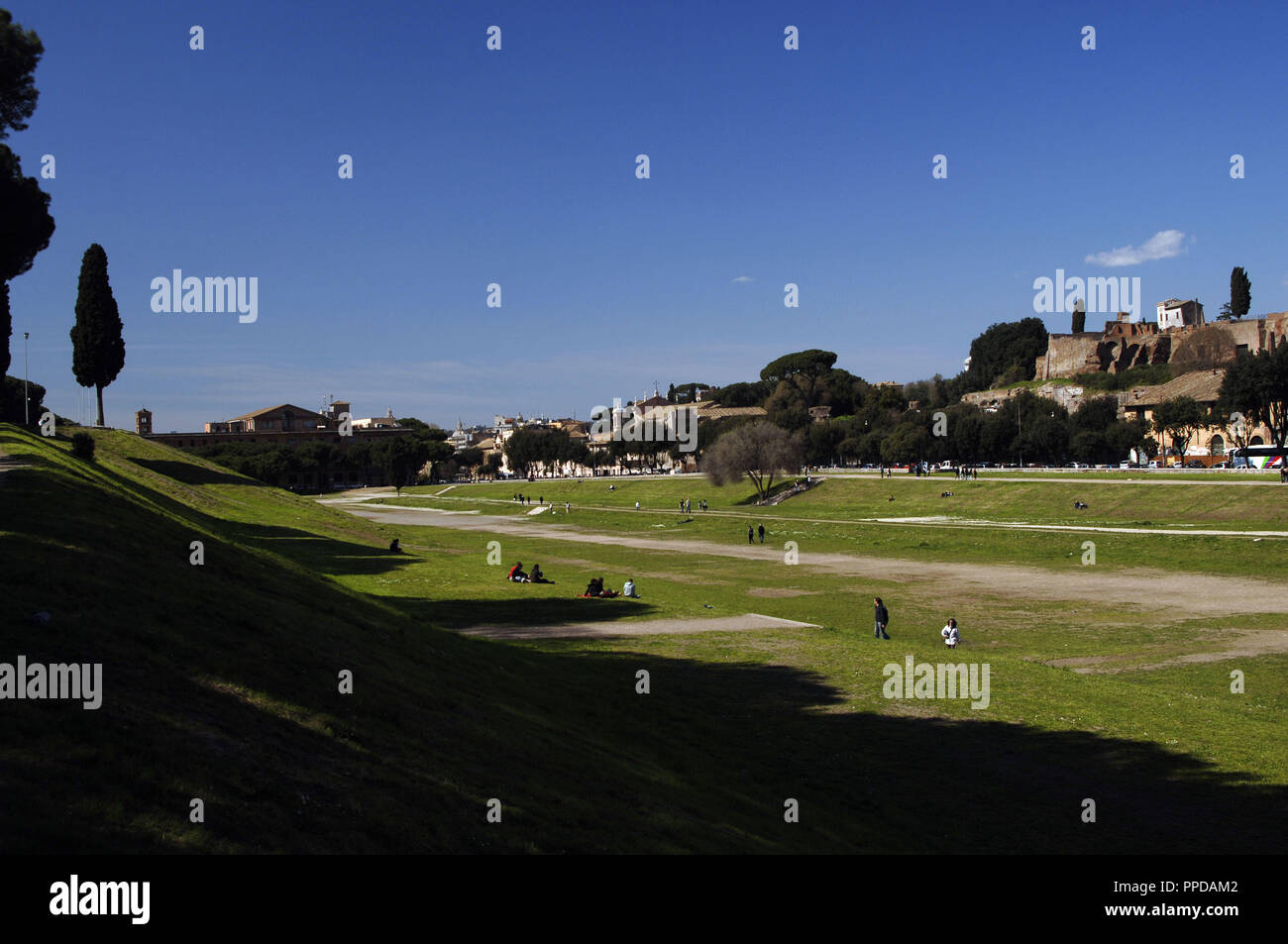 Italy. Rome. Circus Maximus. Ancient Roman chariot racint stadium Stock ...