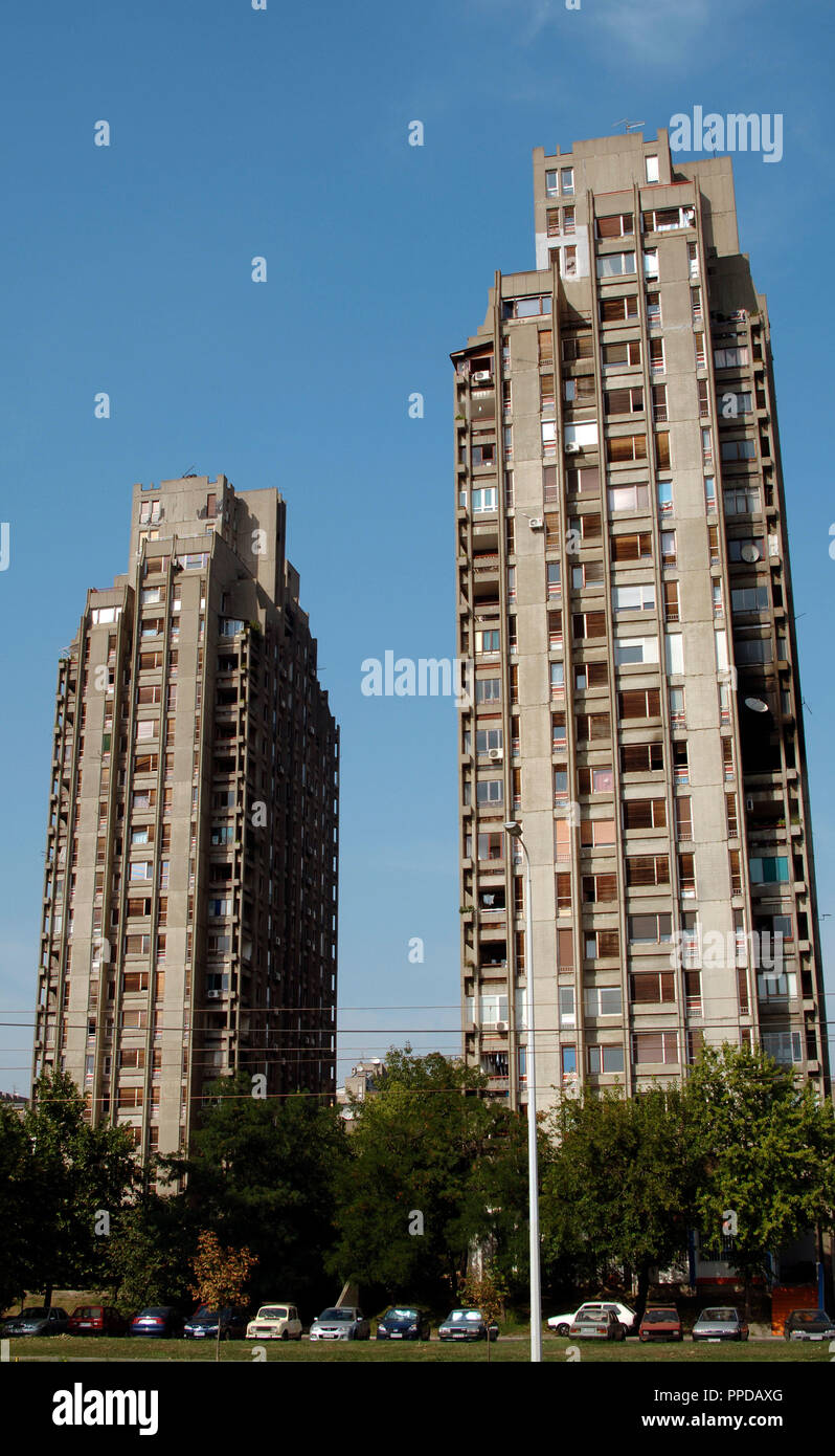 Republic serbia belgrade communist era buildings hi-res stock ...