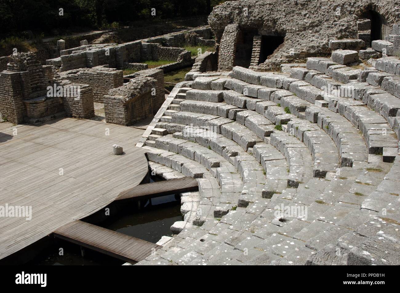 Albania. Butrint. Greek Theater. 3rd century B.C, later adapted by the ...