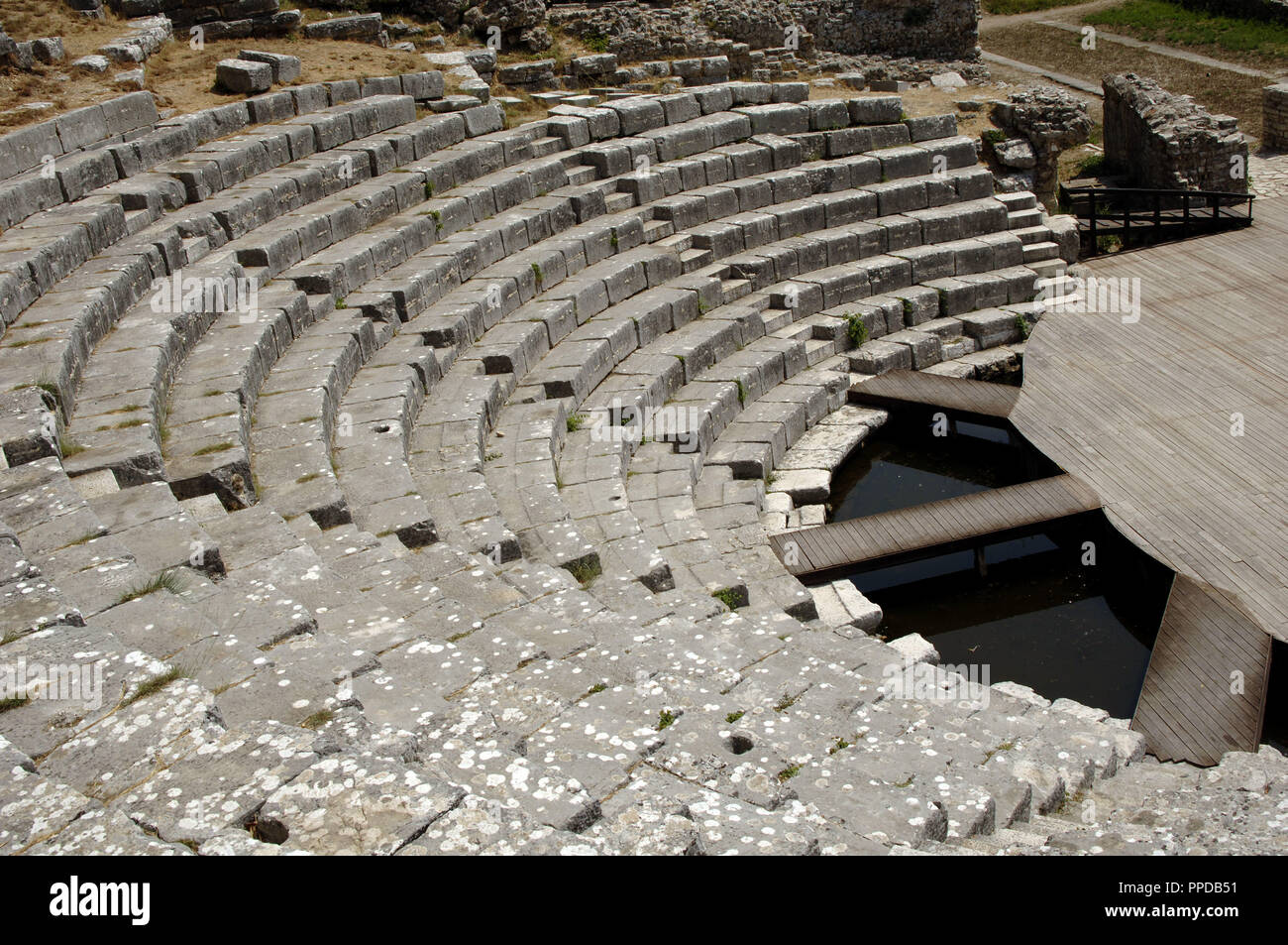 Albania. Butrint. Greek Theater. 3rd century B.C, later adapted by the ...