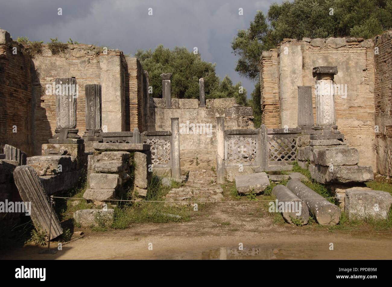 Greece. Olympia. Workshop of Pheidias. Rectangular building, ca. 430 BC ...