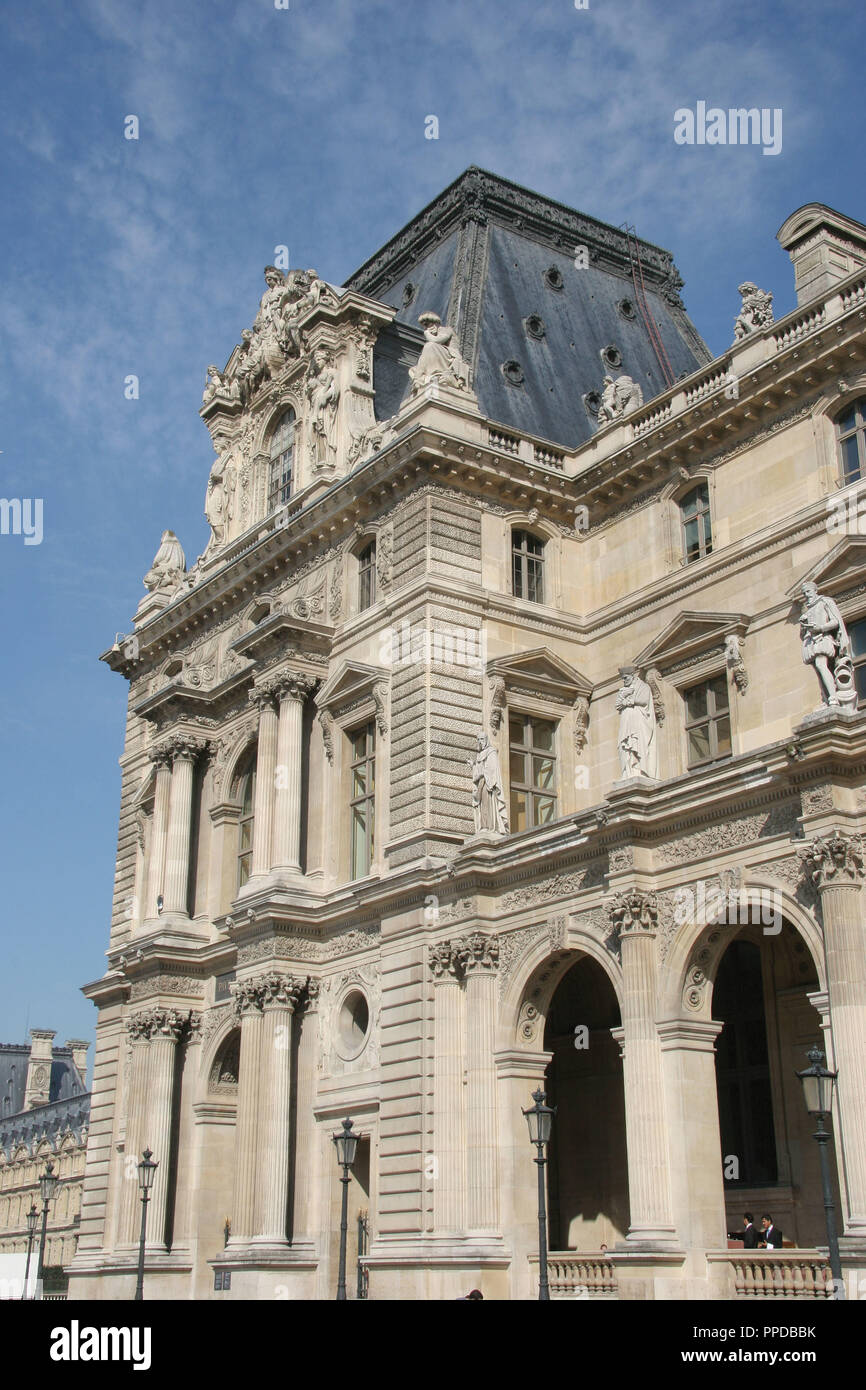 Louvre Museum. View of facade of the building. Paris. France. Europe ...