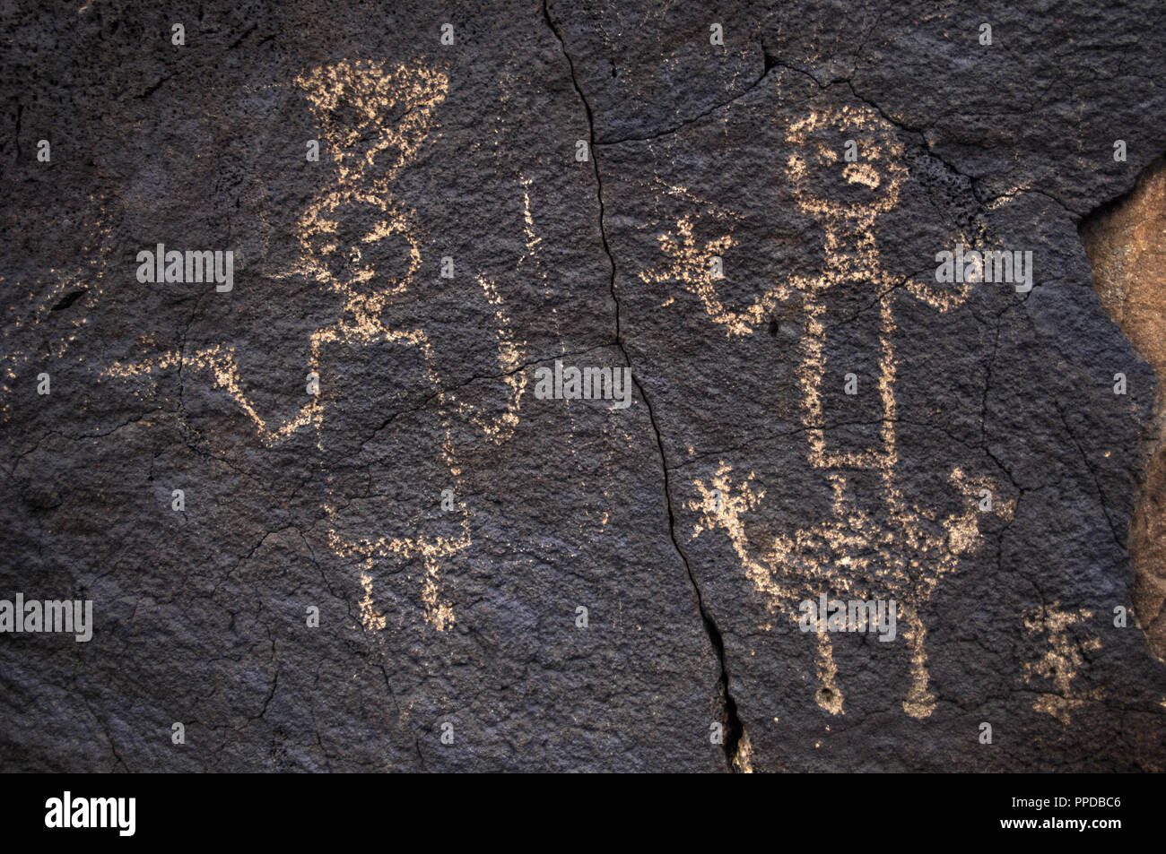 Prehistoric Art. USA. Petroglyph National Monument. Petroglyphs made by ...
