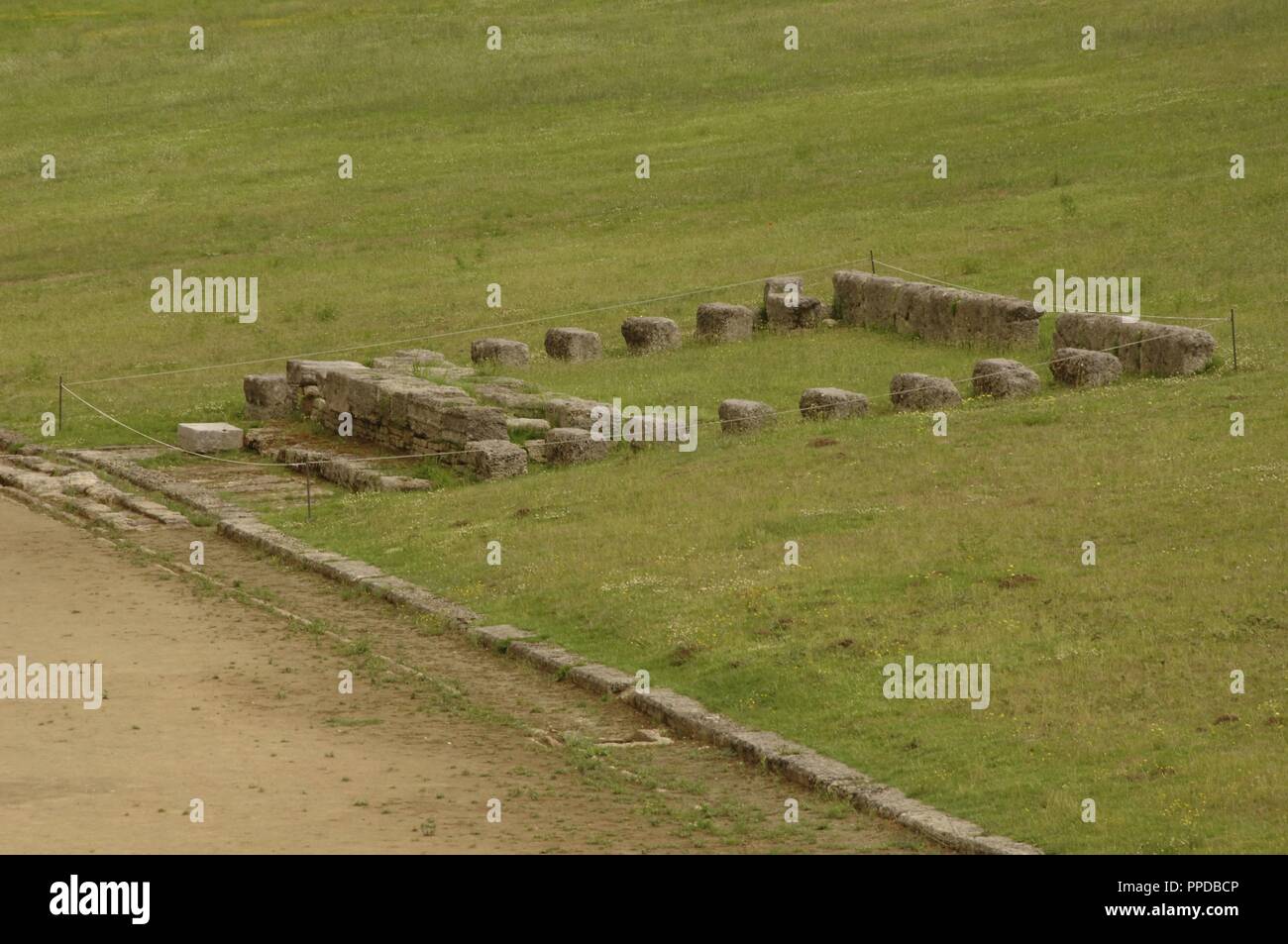 Greek Art. Sanctuary of Olympia. The ancient Olympic Stadium. The ...