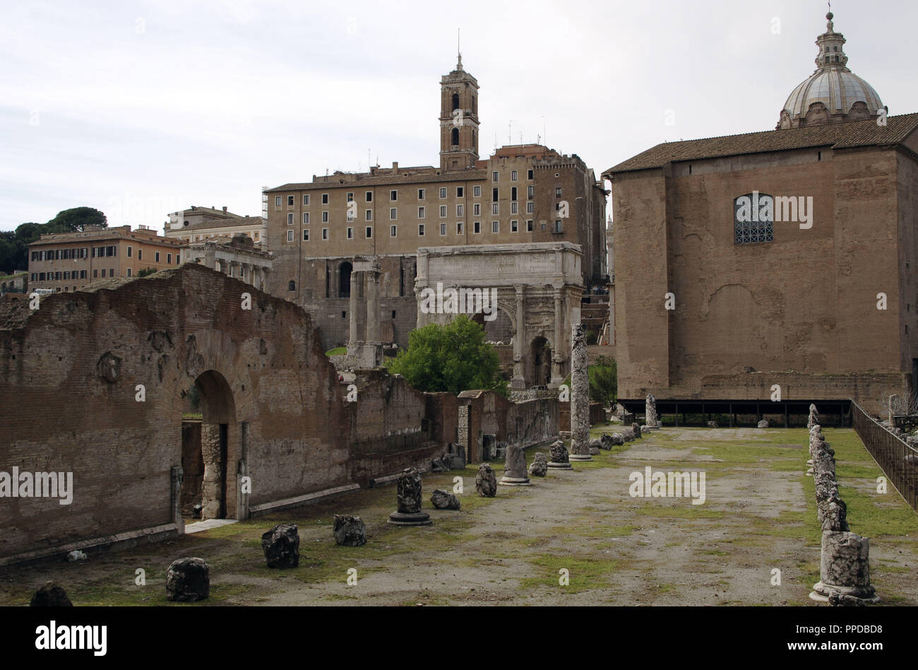Italy. Rome. Basilica Aemilia. Built in the 2nd century BC by the ...
