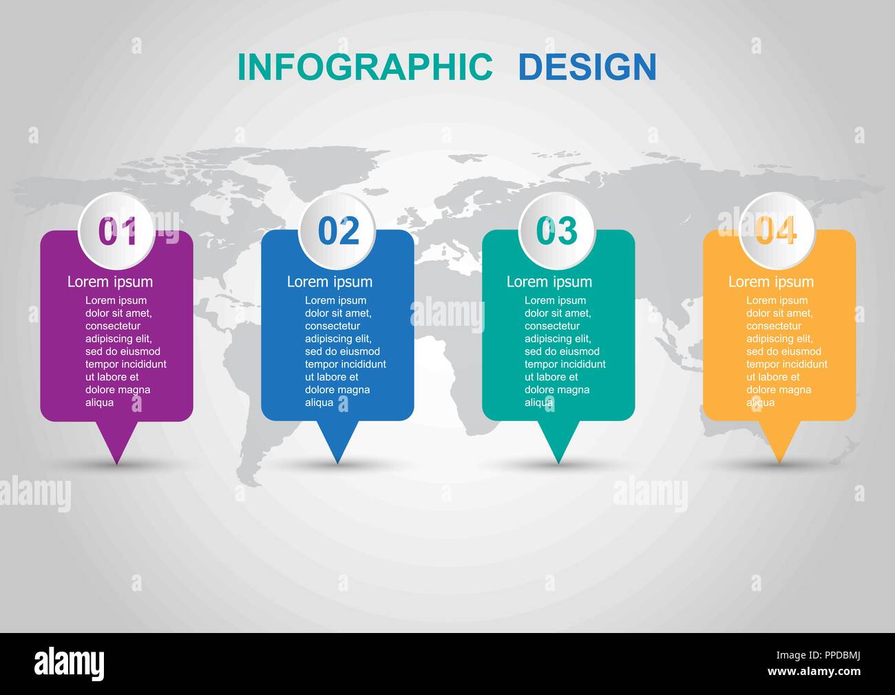 Modern infographic design template with banners. Can be used for ...