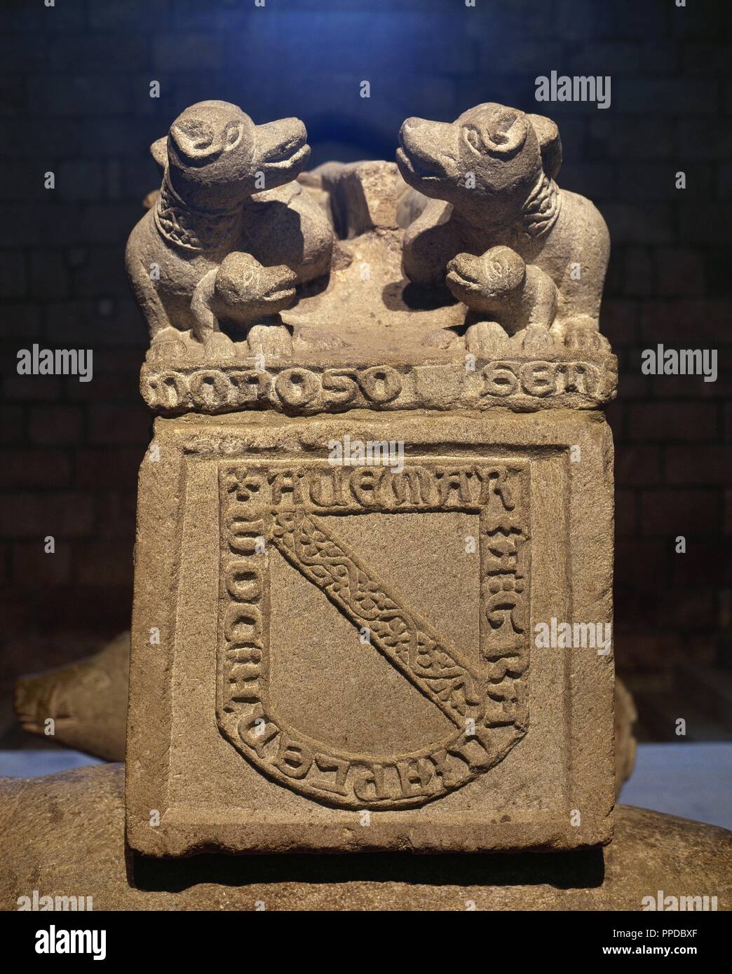 Fernan Perez de Andrade (d. 1397). Spanish knight. Tomb with reliefs ...