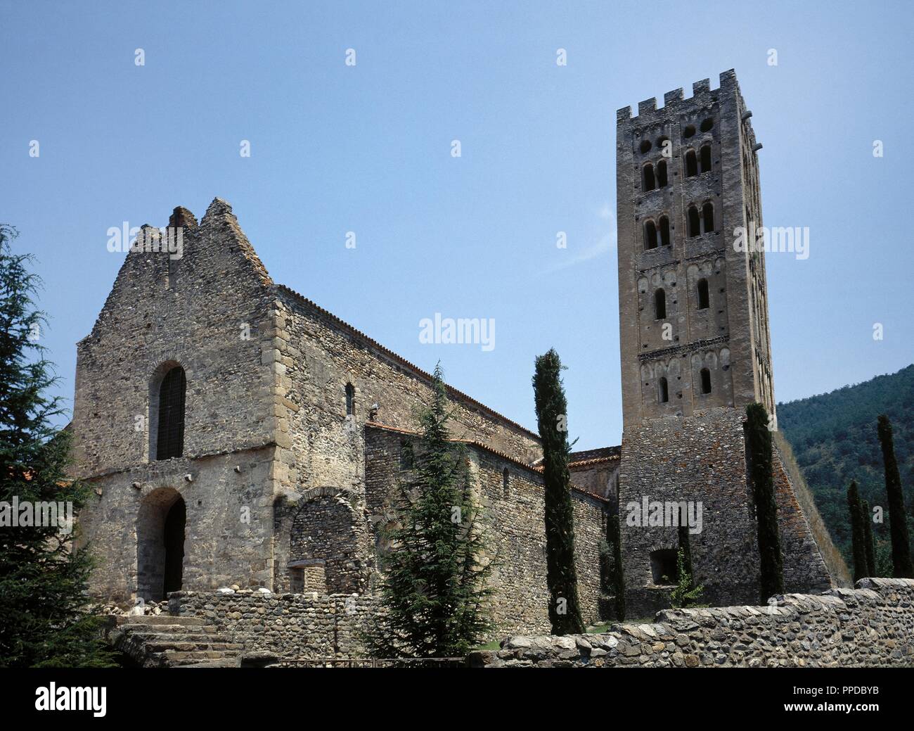 France. Pyrenees-Orientales departament. Occitanie Region. The Abbey of ...