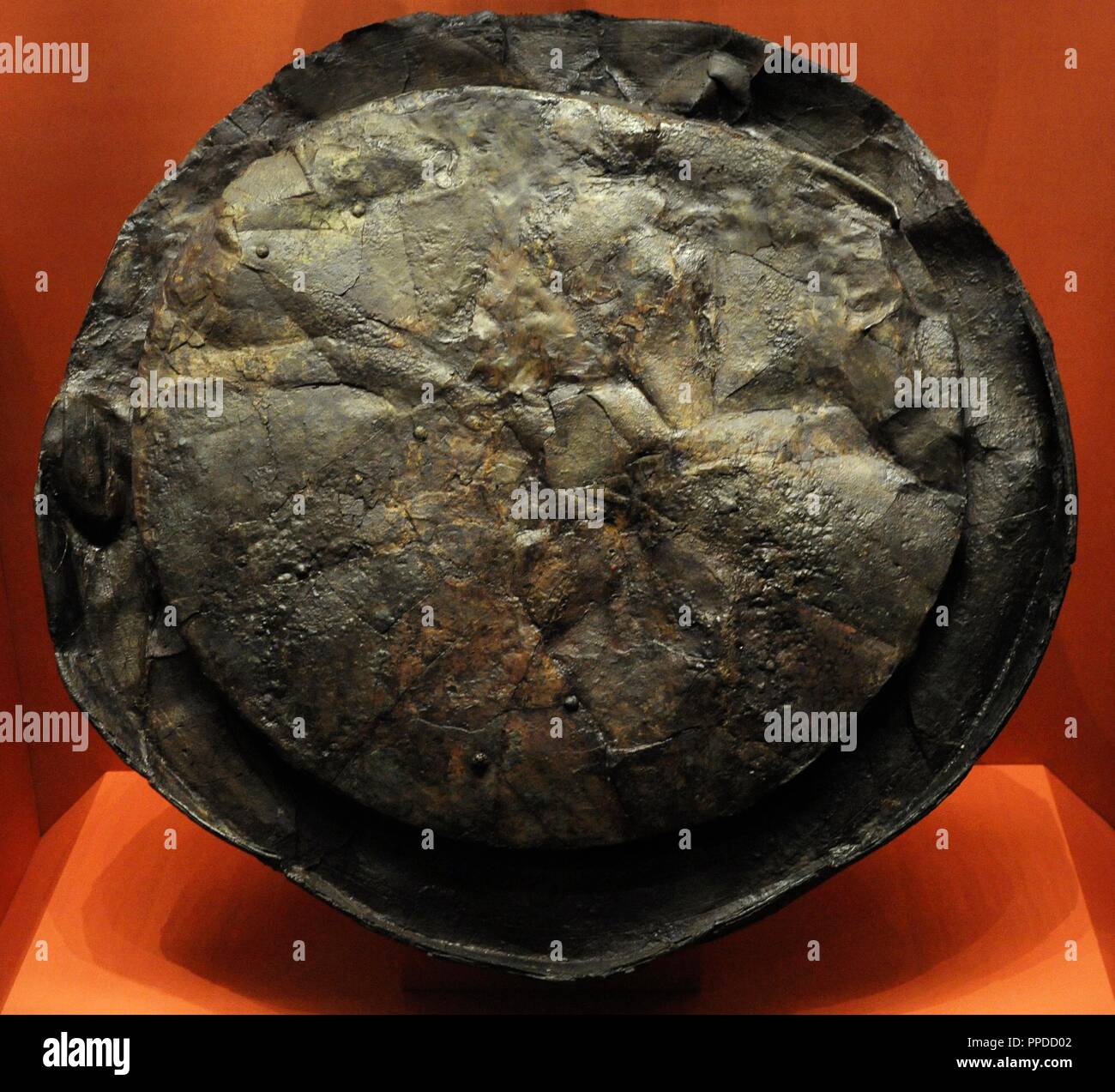 Kingdom of Urartu. Asia Minor. Shield. Bronze, 8th century BC. Two-line cuneiform inscription of ...