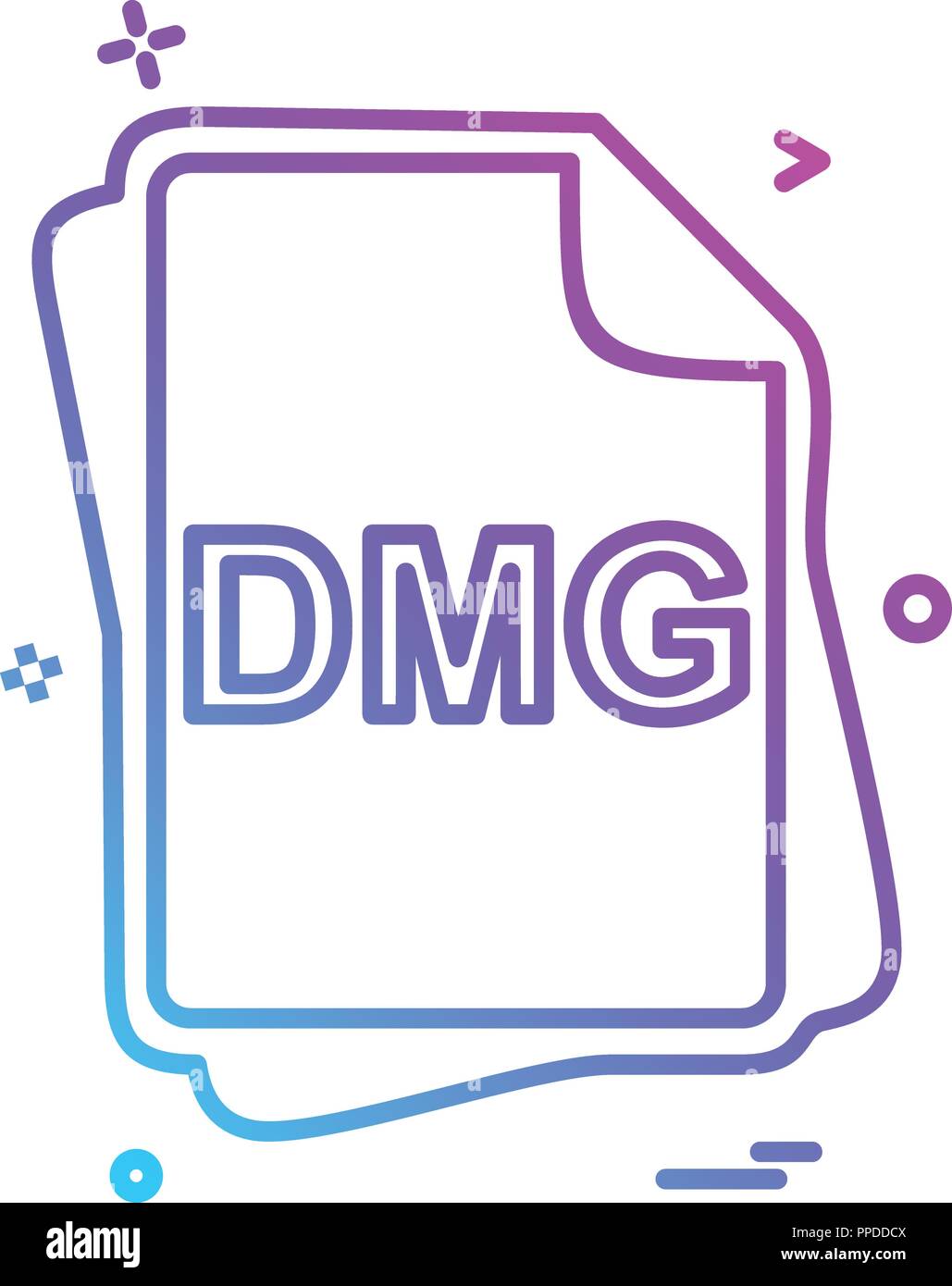 DMG file type icon design vector Stock Vector Image & Art - Alamy
