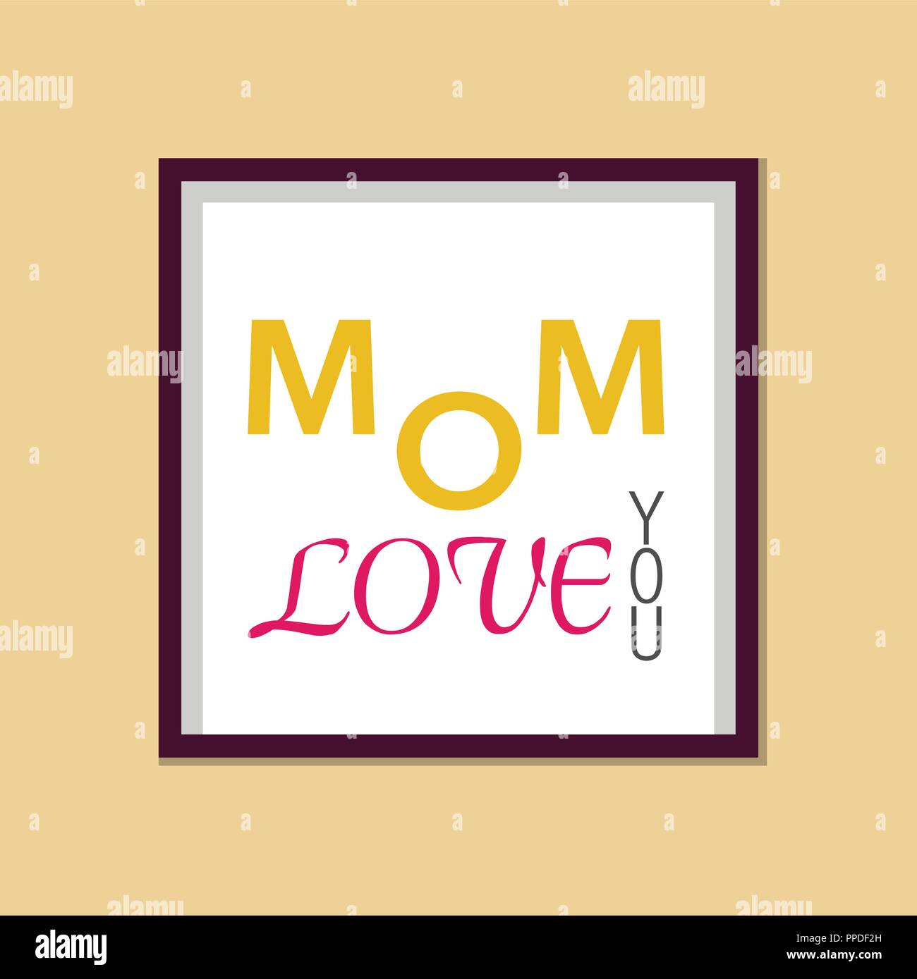 Happy Mothe's day design with creative typography vector Stock Vector ...