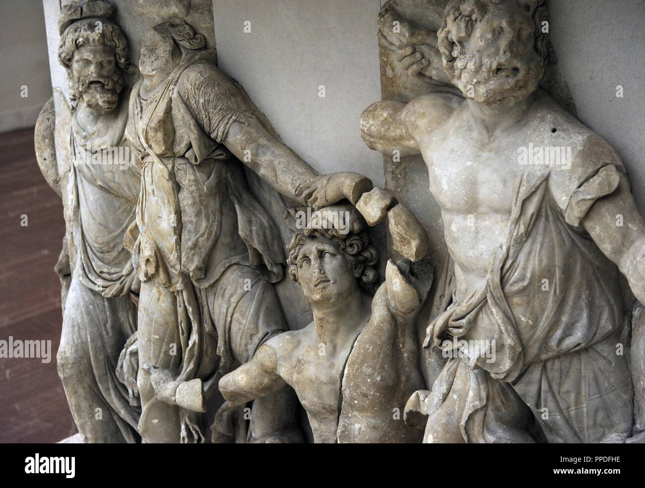 Pergamon Altar. Built by order of Eumenes II Soter. 164-156 BC by ...