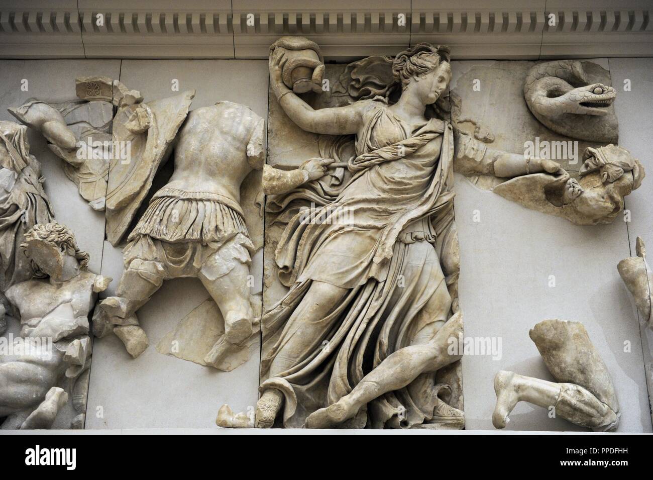 Pergamon Altar. Built by order of Eumenes II Soter. 164-156 BC by ...