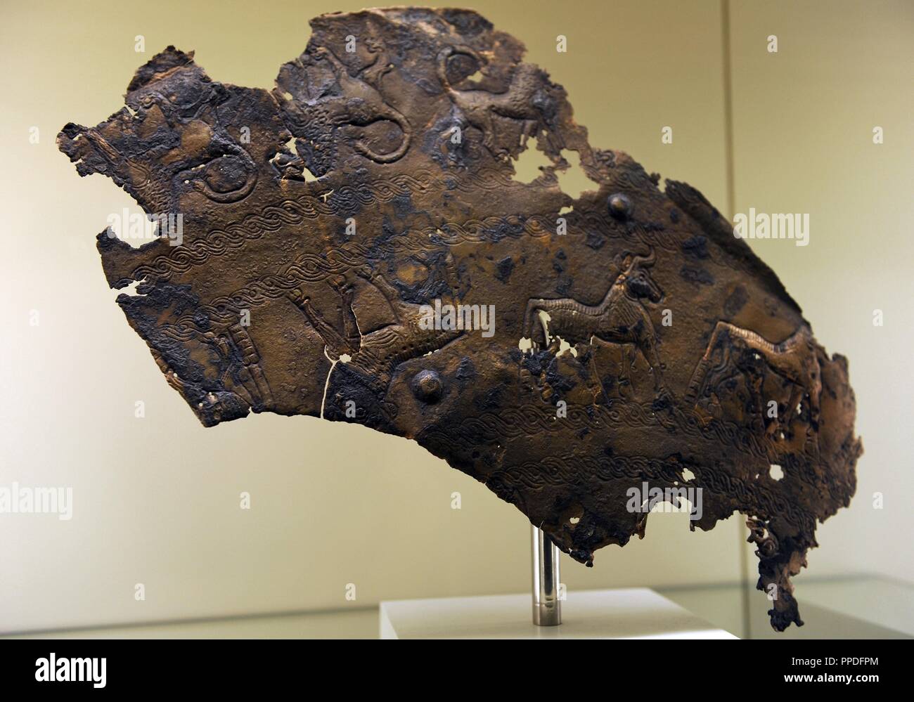 Urartu civilization. Remains probably of a decorated armor. From Tushpa ...